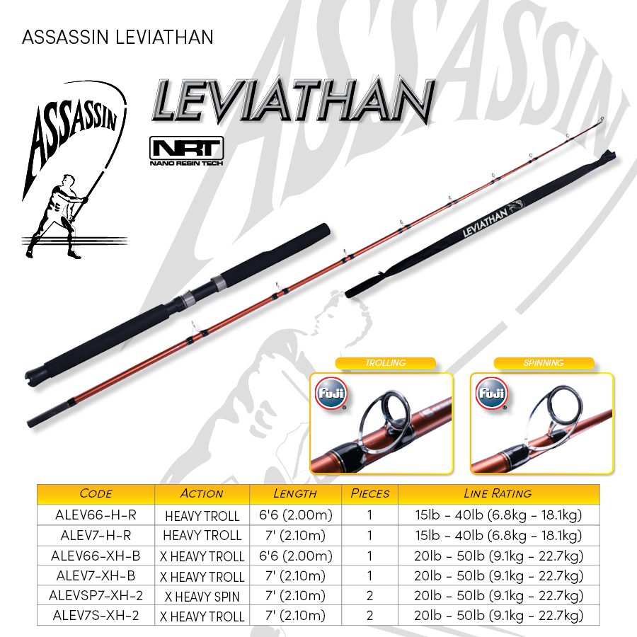ASSASSIN LEVIATHAN HEAVY BOAT ROD | Fishing Equipment